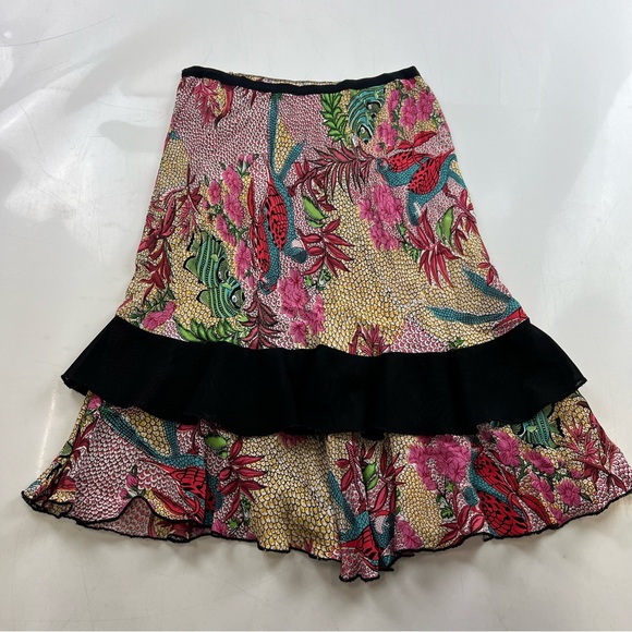 loco birds | Skirts | Loci Birds Womens Y2k Vintage Ruffle Midi Skirt M ...